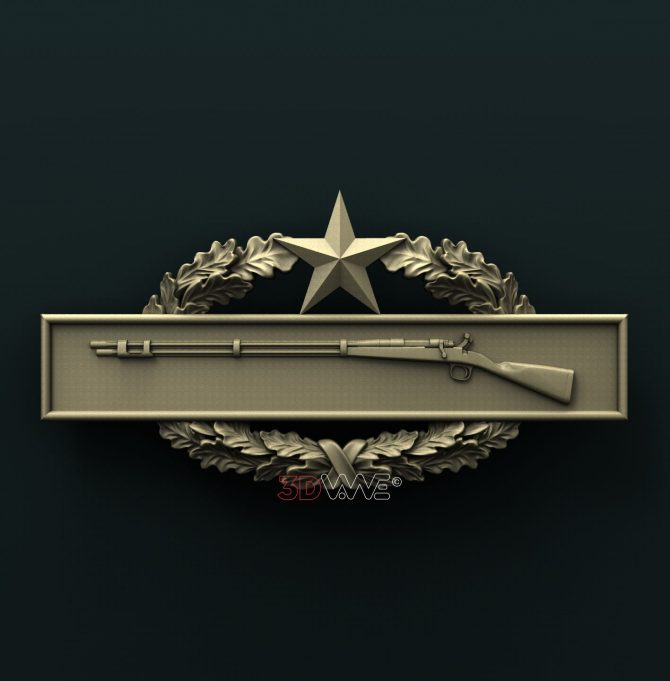 Combat Infantry Badge 2nd Award Badge - All American Woodworks