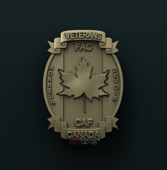 Canadian Veterans Badge - All American Woodworks